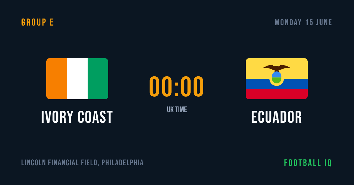 Ivory Coast vs Ecuador: Team News, Prediction & Kick-Off Time | World ...